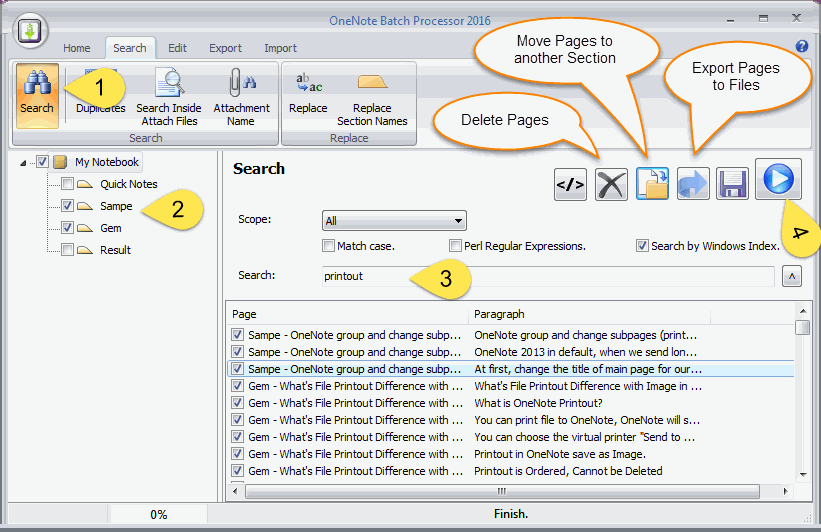 How To Search OneNote Pages And Move Them To Specify Section Office 
