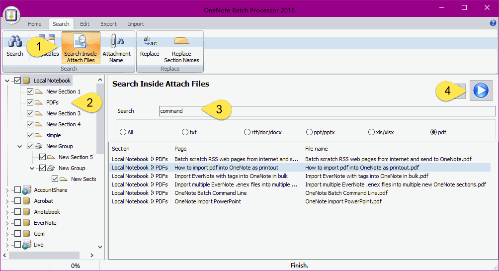 How To Search The Content Inside Of Attachments To Find The OneNote PDF 