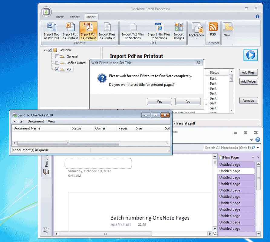 How To Import Pdf Into OneNote As Printout Office OneNote Gem Add Ins
