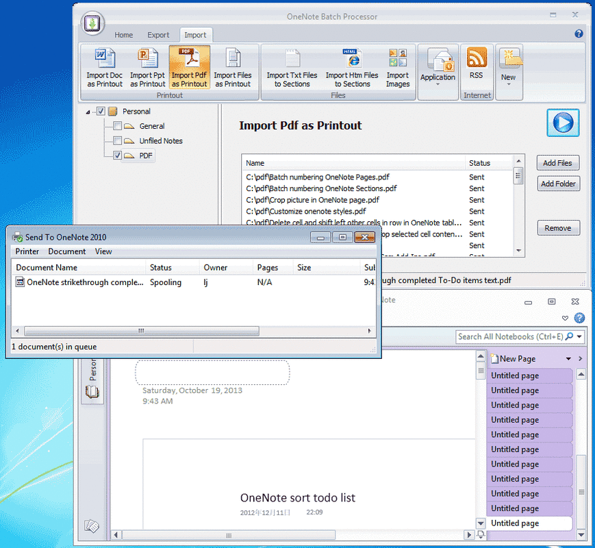 How To Import Pdf Into OneNote As Printout Office OneNote Gem Add Ins