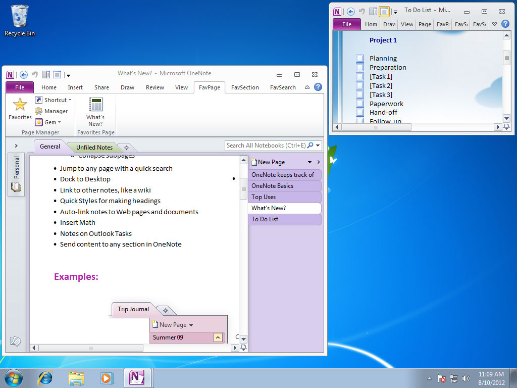 AutoRun Mini OneNote To Do List At Windows Startup Office OneNote Gem 
