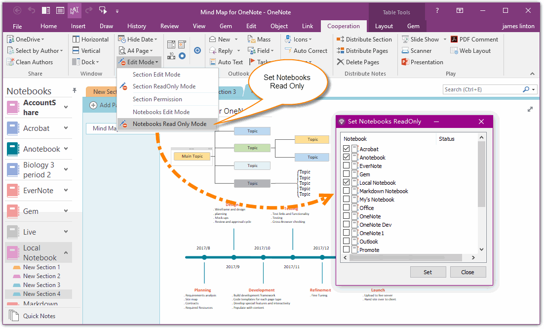 Set Multiple Notebooks To Read Only Office OneNote Gem Add Ins