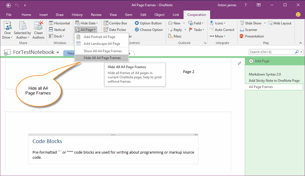 How To Insert A4 Page Frames Into OneNote Page To Limit For Writing And Printing Office 