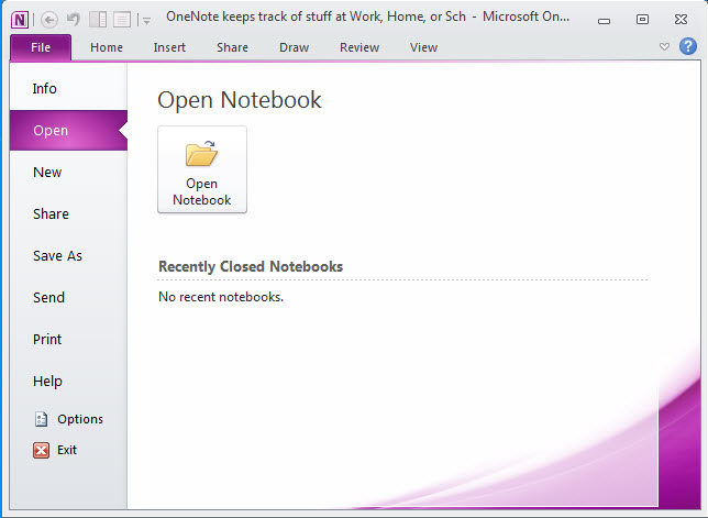 OneNote 2010 Open Web Shared Notebooks From OneDrive Office OneNote 