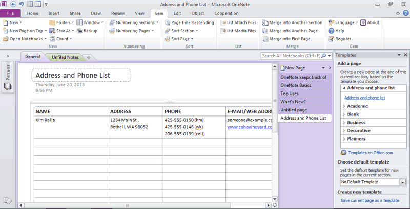 How To Install The Templates download From Web Into OneNote Office 