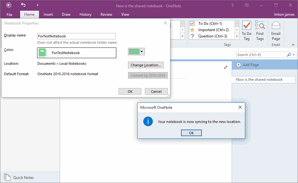 How To Move OneNote Notebook Between Local Disk Personal OneDrive And SharePoint OneDrive 