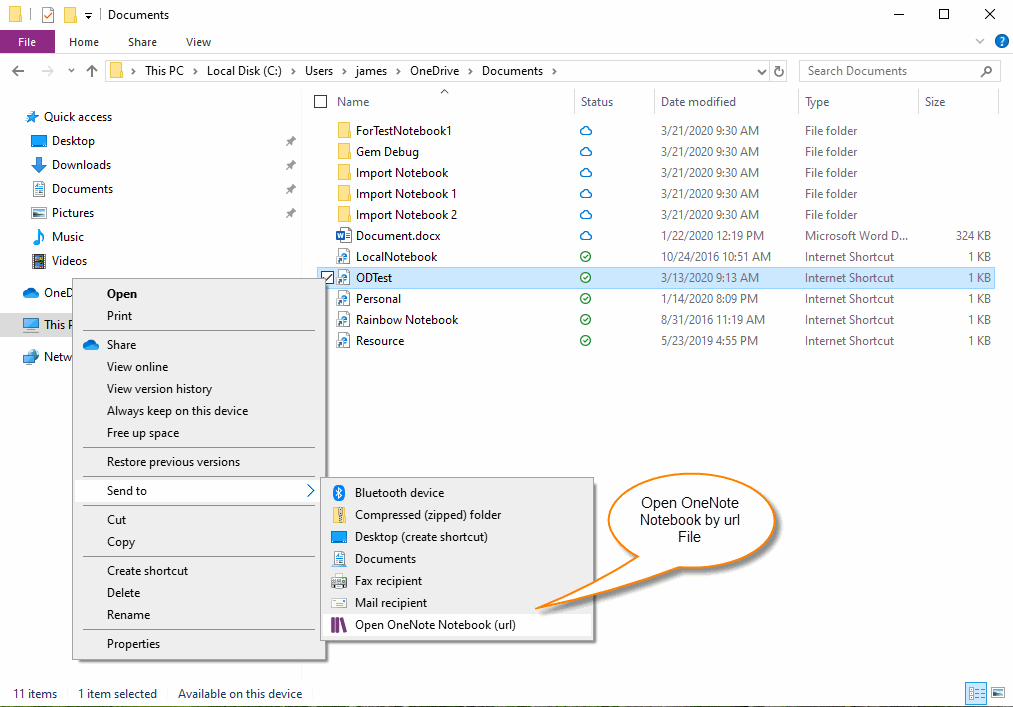 UWP Open OneNote Notebook From OneDrive Sync Folder Via The Url 