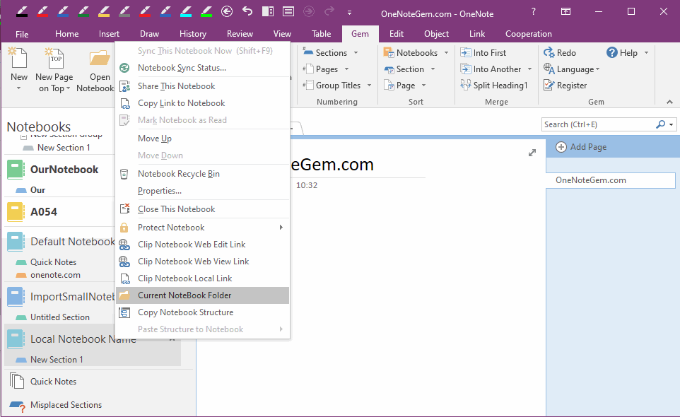 How To Create A Local OneNote Notebook And Open Its Windows Folder 