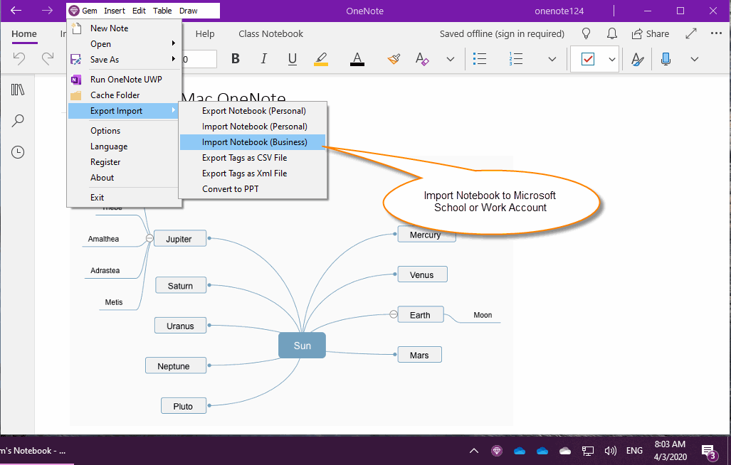 UWP Import OneNote Notebook Into OneDrive Of Microsoft Personal