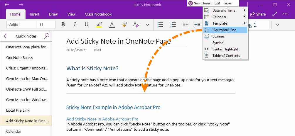 UWP Insert Horizontal Line Into OneNote UWP Office OneNote Gem Add Ins UWP Insert Horizontal Line Into OneNote UWP Office OneNote Gem Add Ins