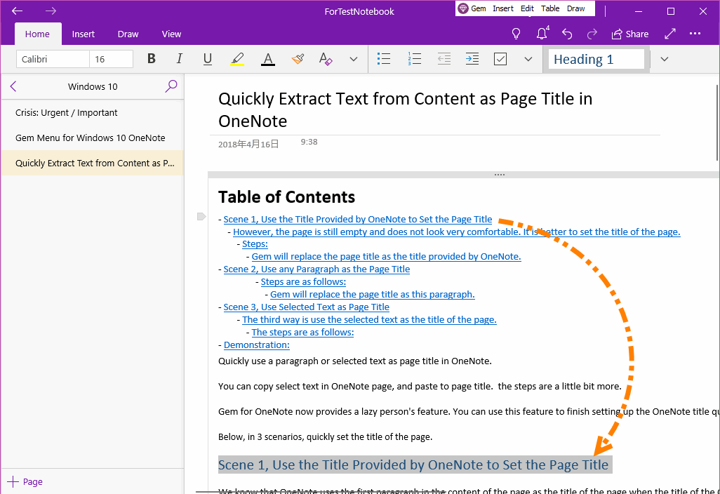 UWP How To Create Table Of Contents TOC For Headings In OneNote For 