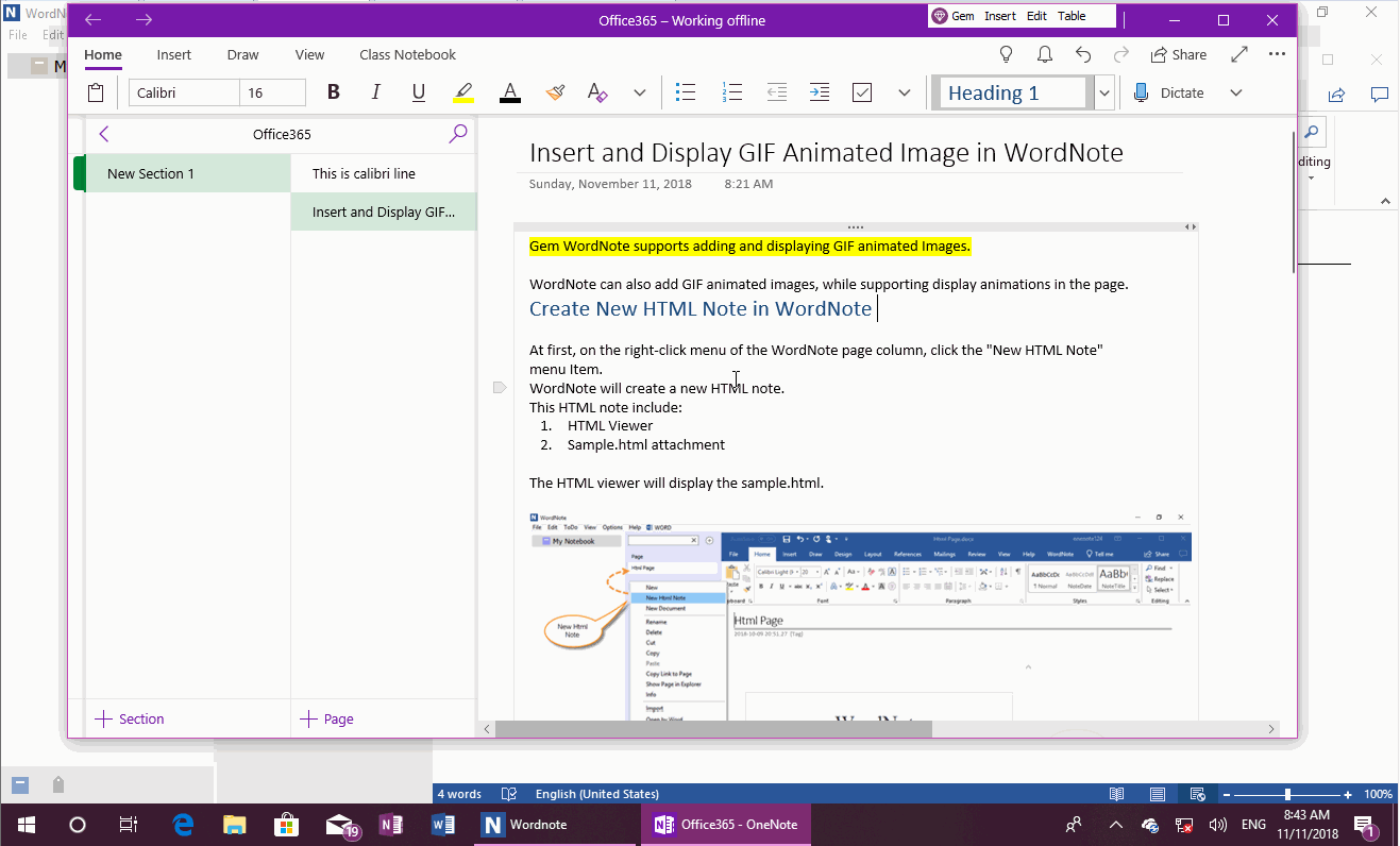 UWP Save The Content Of OneNote For Windows 10 As A Word Document 