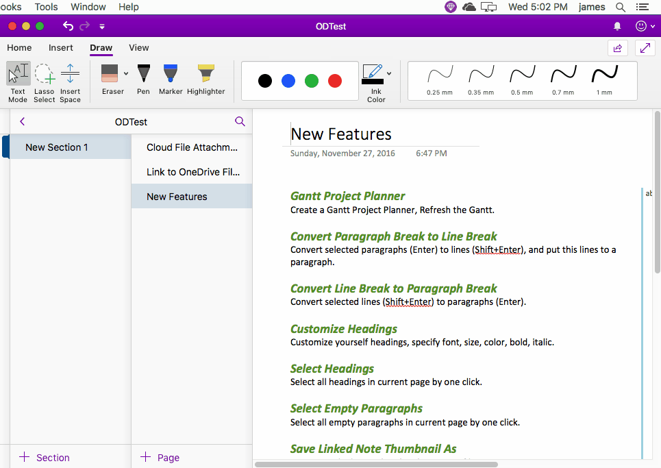 Mac Create New OneNote Page With Custom Date For Journal Office OneNote Gem Add Ins