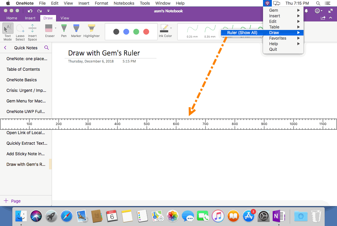MAC Gem Ruler For OneNote For Mac Office OneNote Gem Add Ins