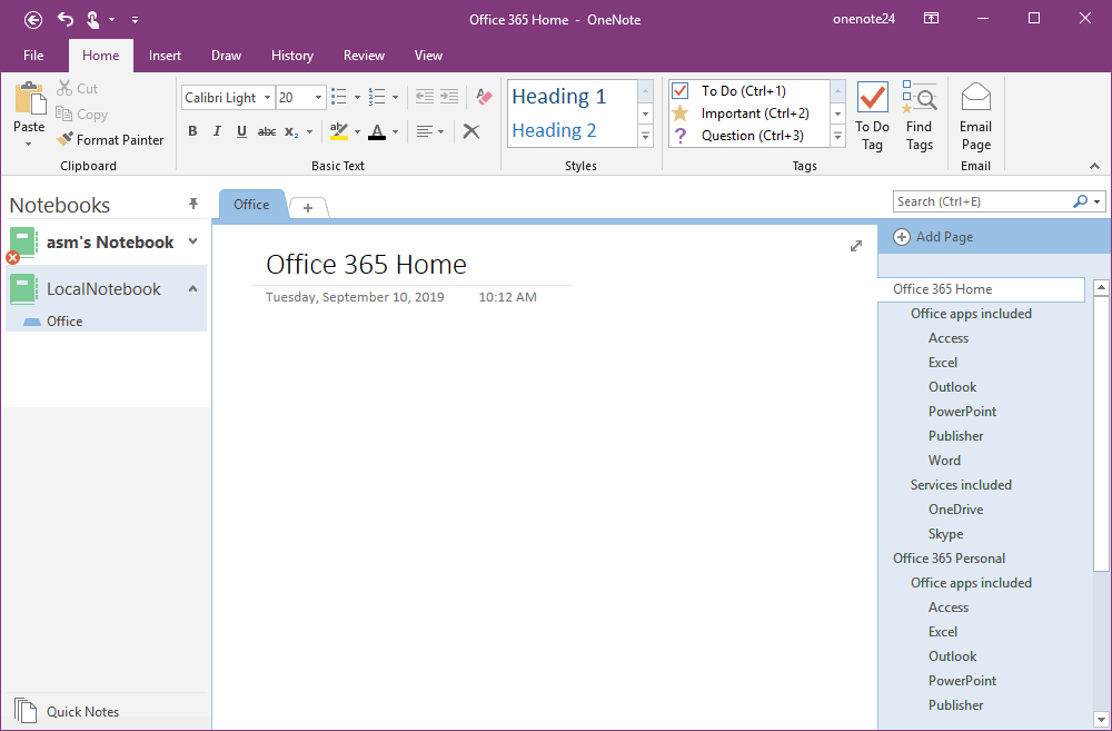 EXE Create OneNote 0 1 2 Level Pages With Plain Text With Indented 
