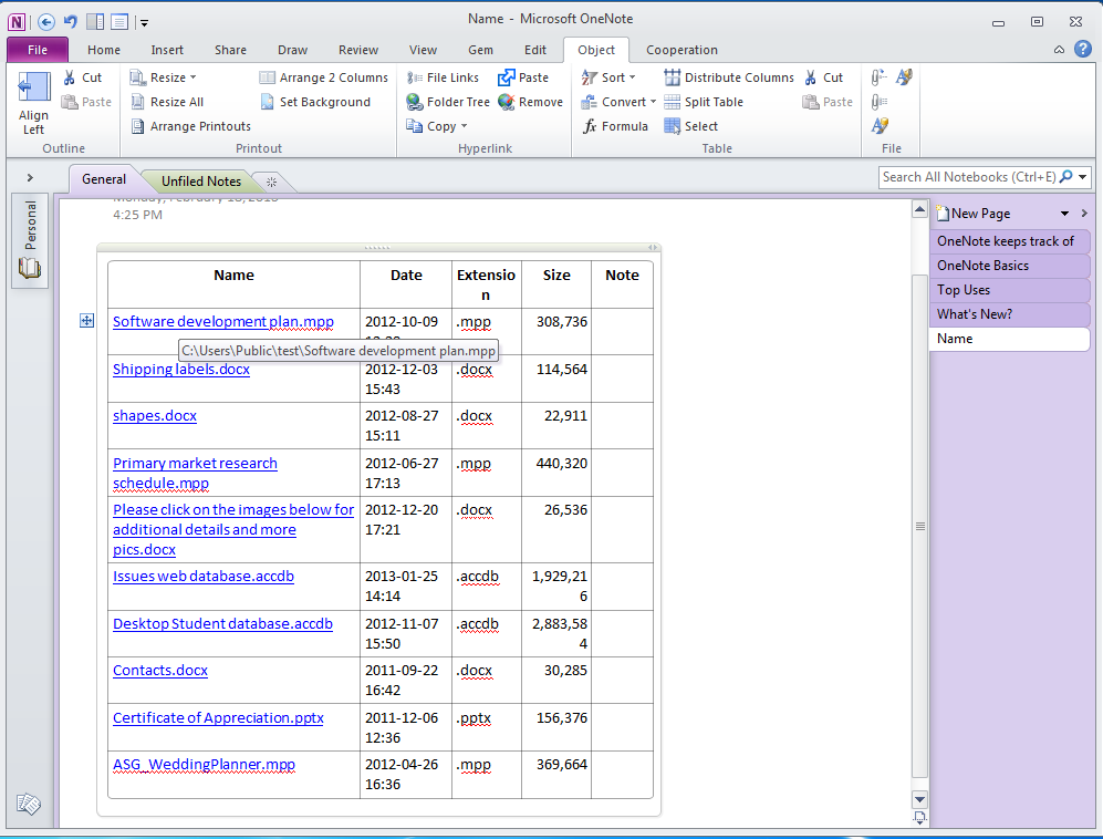 Pack OneNote Local Link Files Unpack To Restore The Files Like 