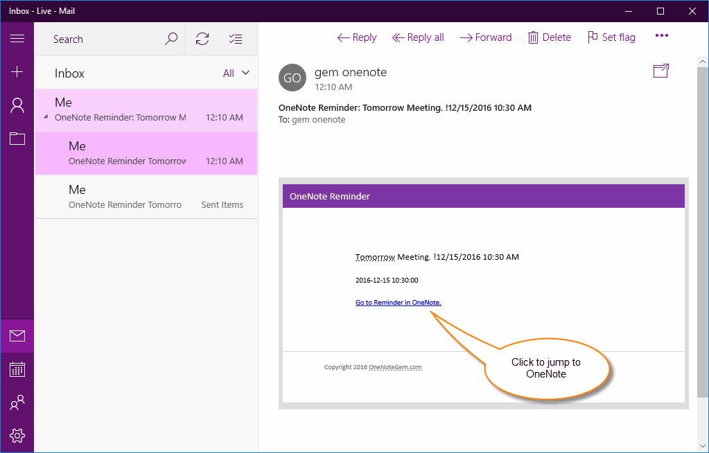 Enable Disable Alert Email In OneNote Reminder Office OneNote Gem