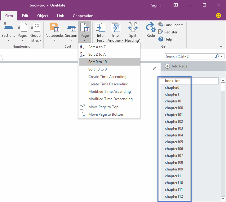 Sort OneNote Pages According The Numerical In Title Office OneNote 