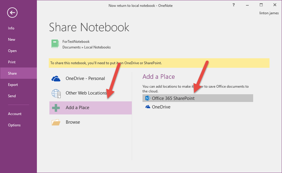 How To Move OneNote Notebook Between Local Disk Personal OneDrive And 