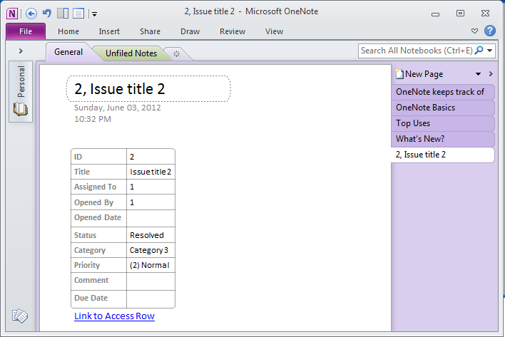Row To OneNote Office OneNote Gem Add Ins